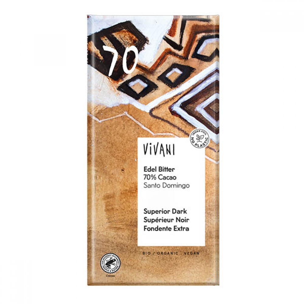 Vivani 70% Cacao Superior Dark Chocolate Bar 10 x 100g - Planet Candy