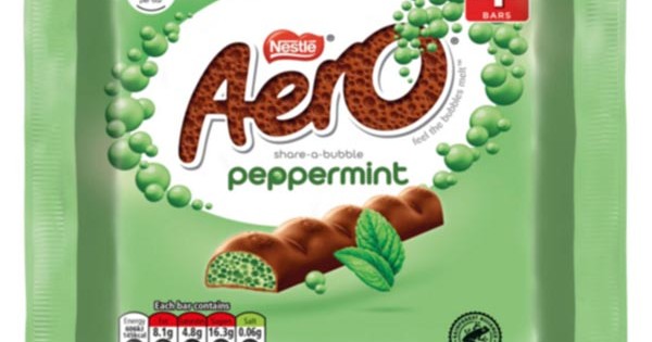 Aero Bubbly Mint 4 Pack: 14-Piece Box - Planet Candy Online Sweet Shop