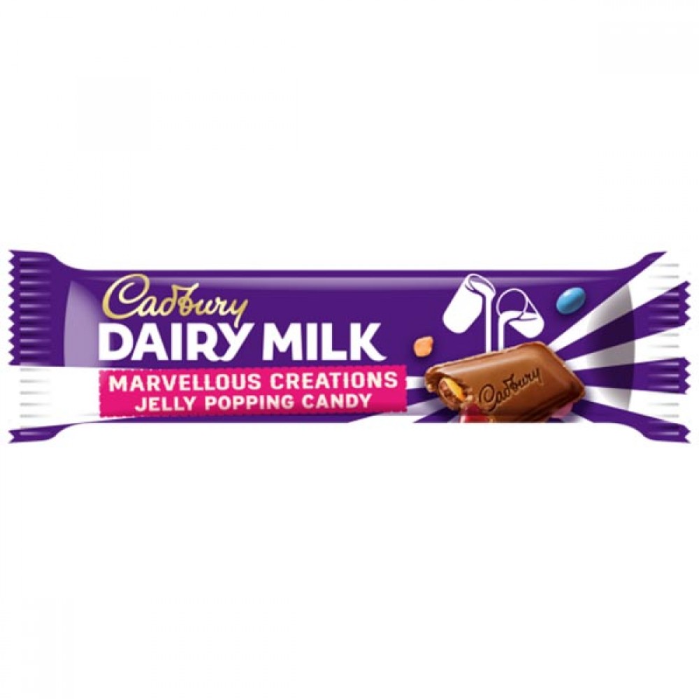 Cadbury Dairy Milk Marvellous Creations Jelly Popping Candy Bar 24 x ...