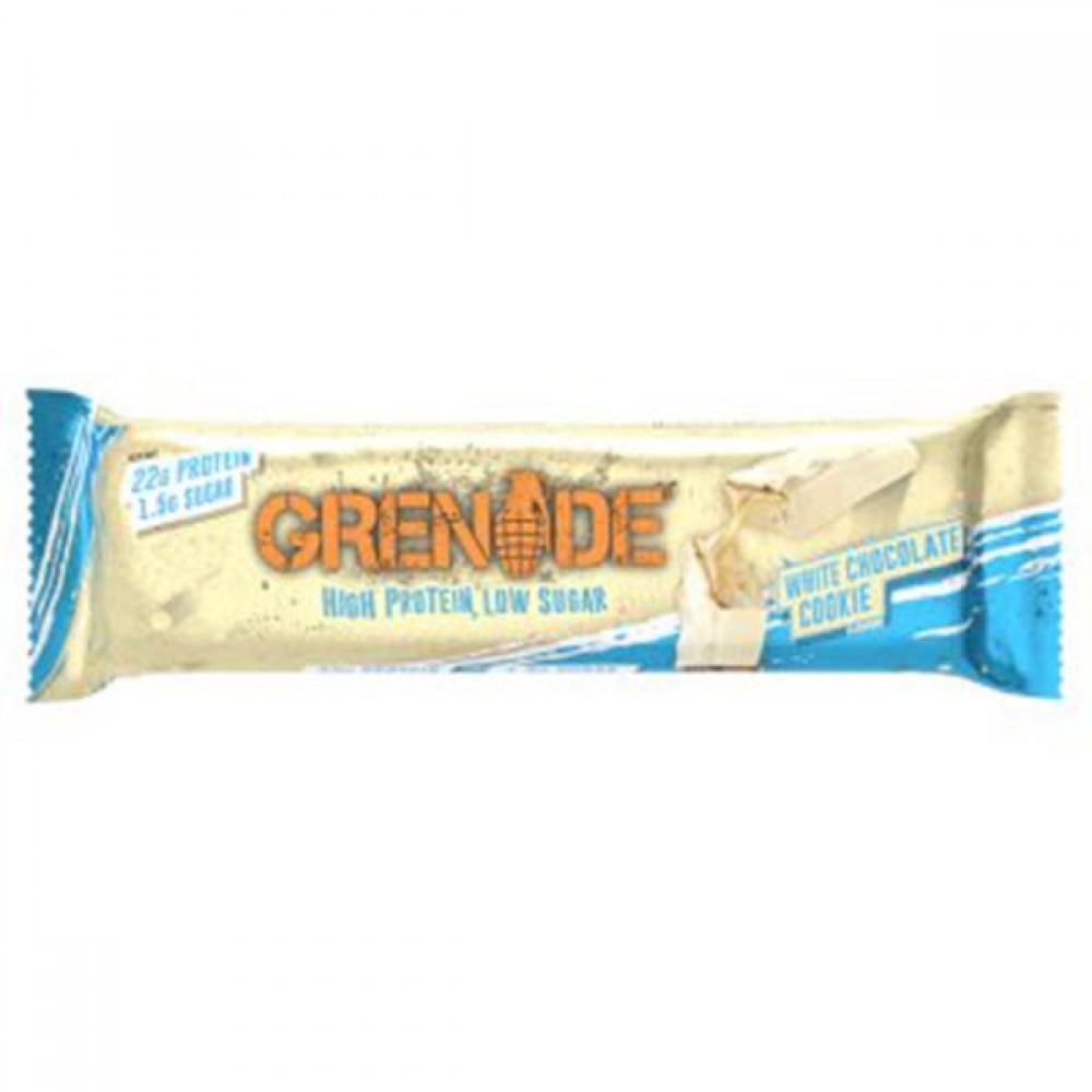 Grenade White Chocolate Cookie Bar 12 x 60g - Planet Candy Online Sweet ...