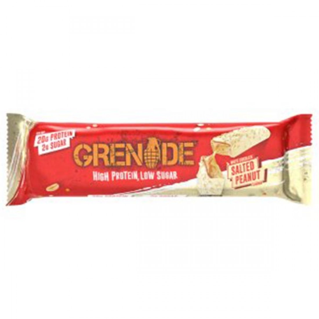 Grenade White Chocolate Salted Peanut Bar 12 x 60g - Planet Candy ...