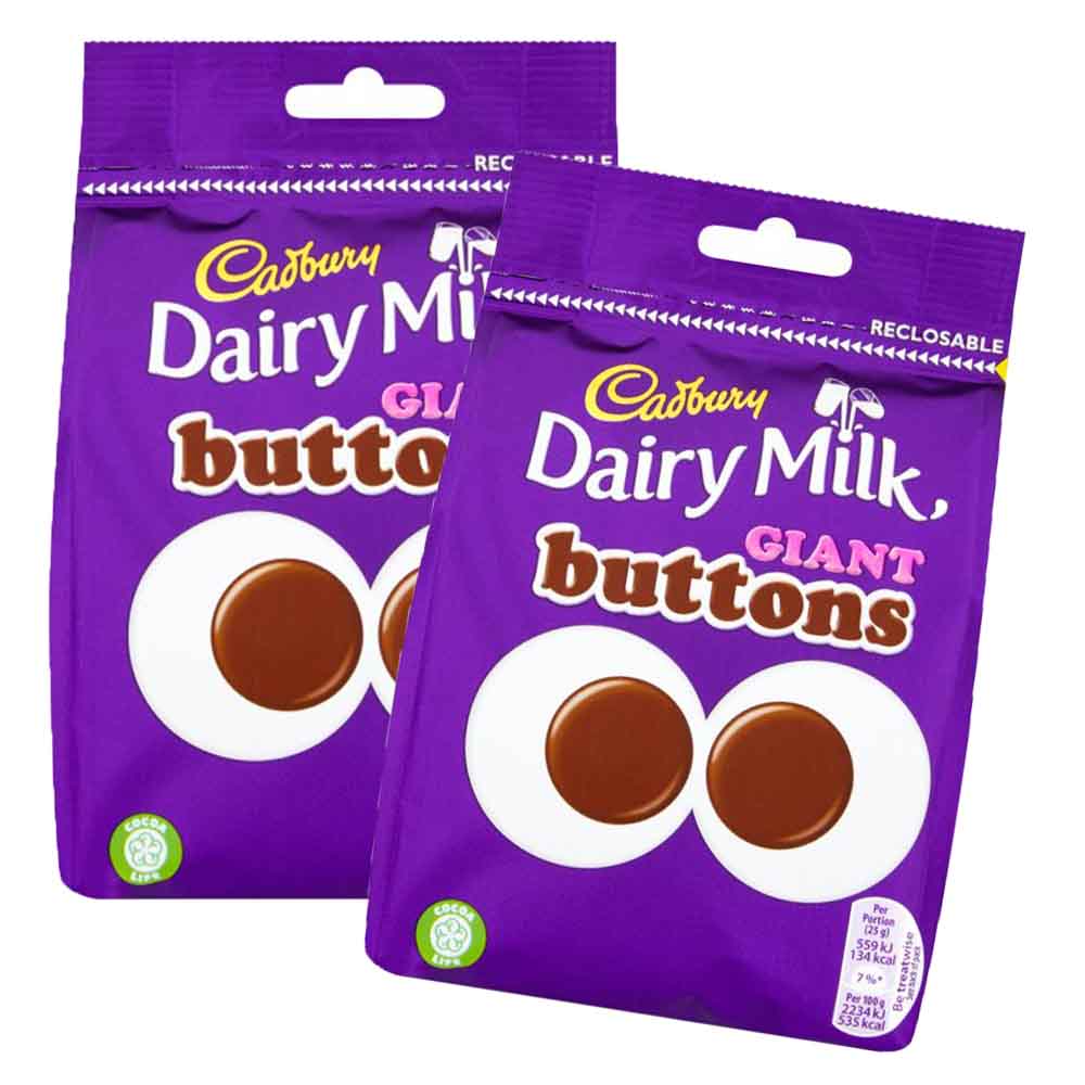 Cadbury Dairy Milk Giant Buttons 10 x 100g - Planet Candy - Ireland's ...