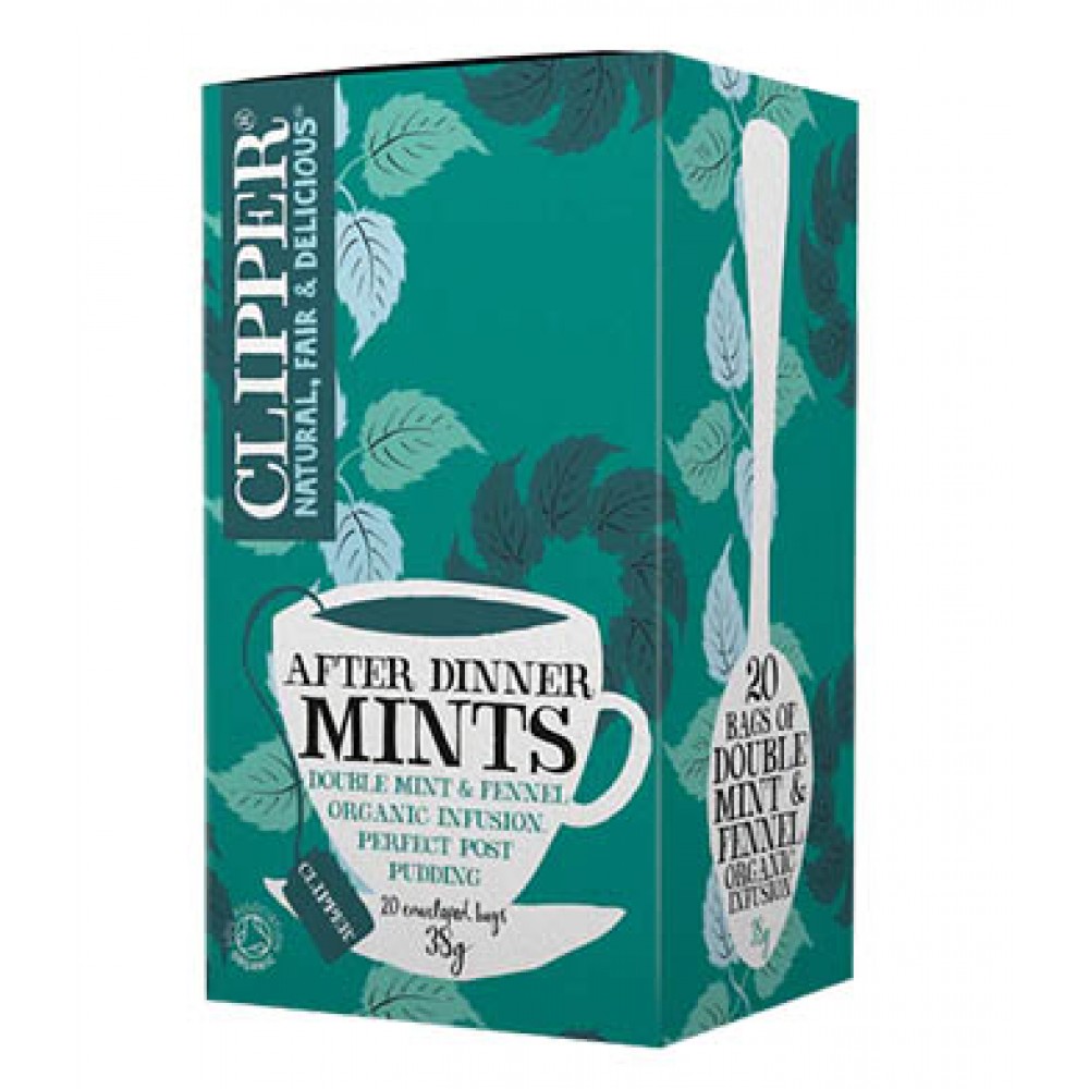 Clipper After Dinner Mints Tea Mint & Fennel 20 Bags x 4 - Planet Candy