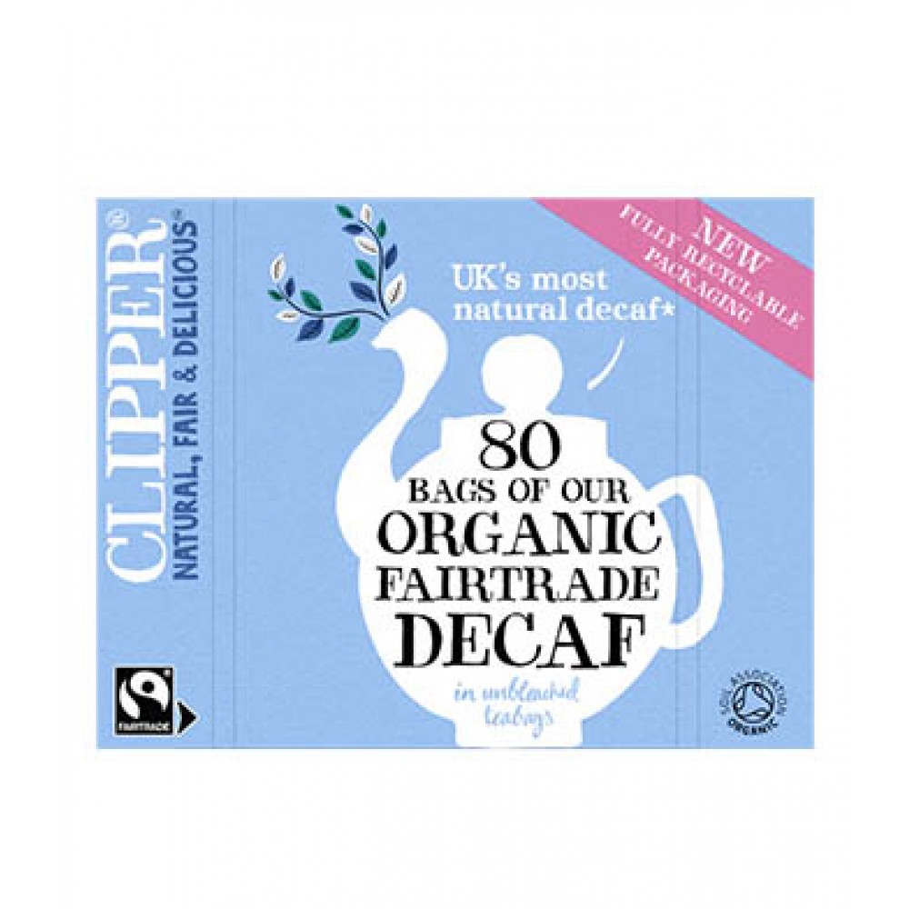 Clipper Organic Decaf Tea 80 Bags x 4 - Planet Candy Online Sweet Shop